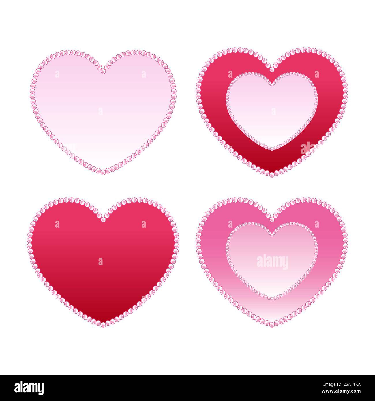 Cartoon red heart shapes Stock Vector Images - Alamy