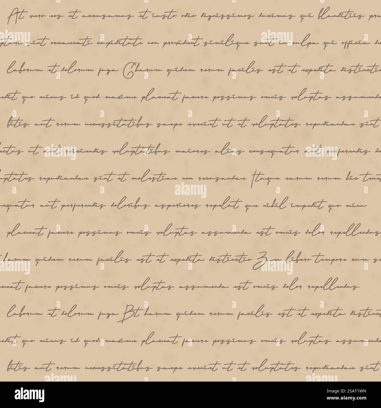 Vintage old paper texture with handwritten letter. Brown parchment with ...