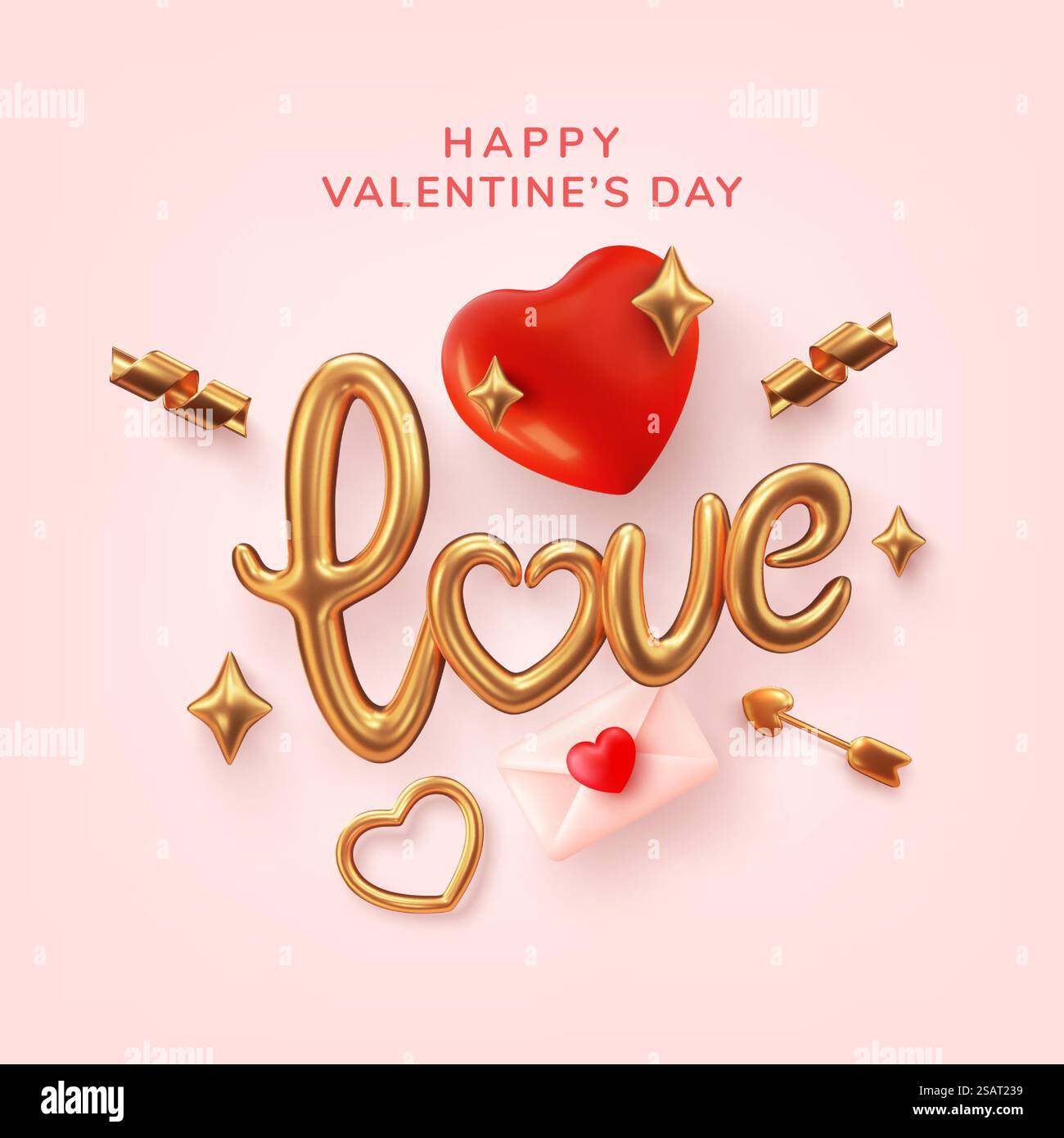 Golden 3d lettering on Stock Vector Images - Alamy