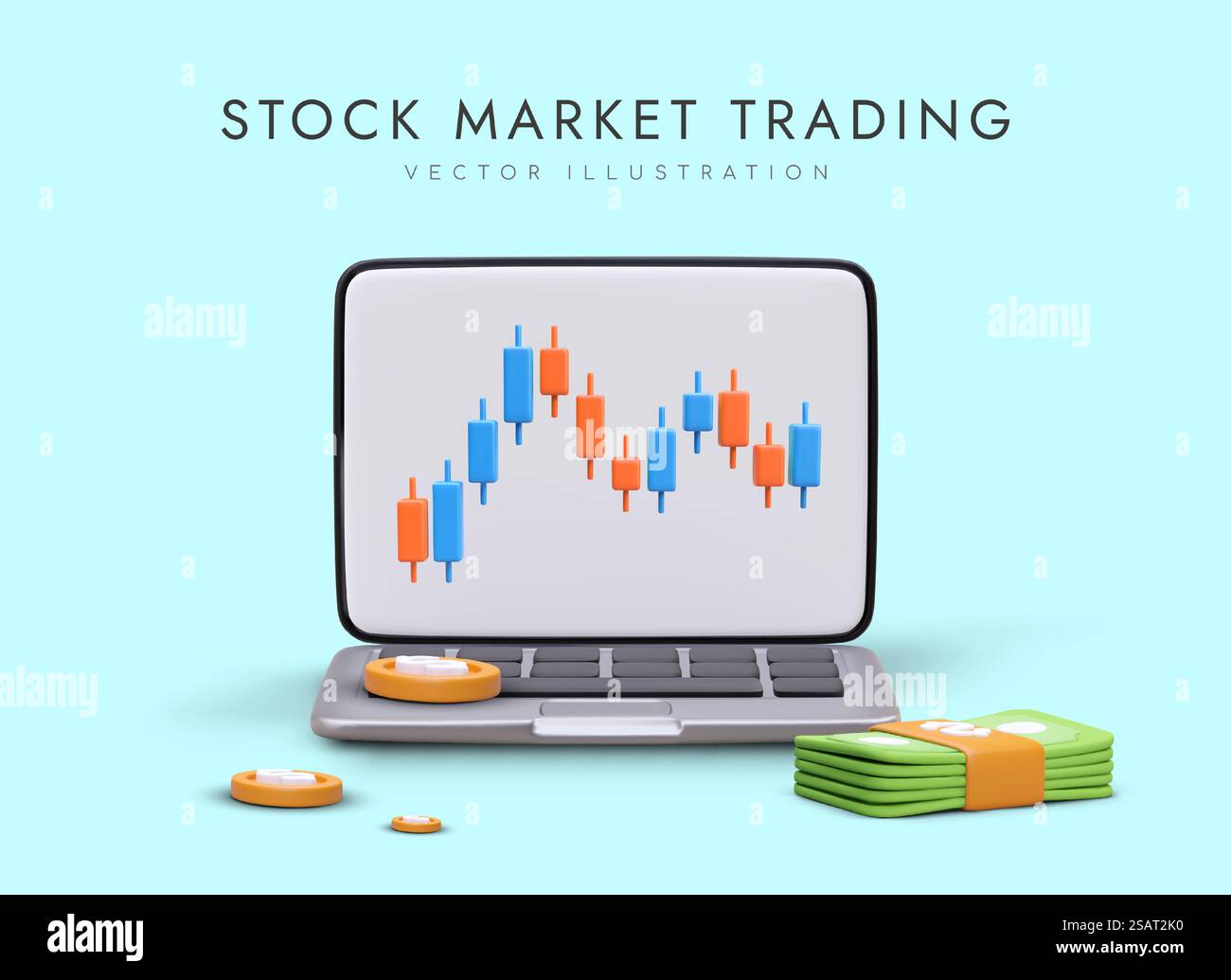 Trading on stock market. Online stock chart. Real time price tracking ...