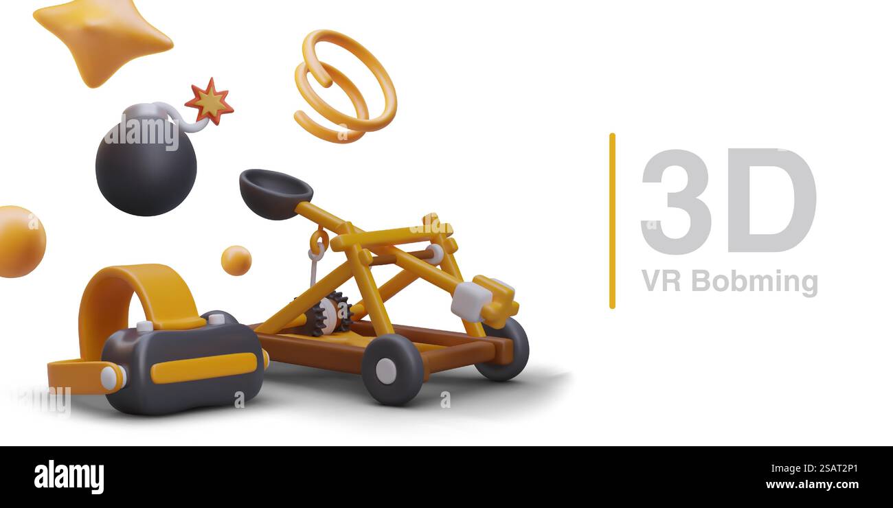 Black bomb with fuse and catapult hi-res stock photography and images ...