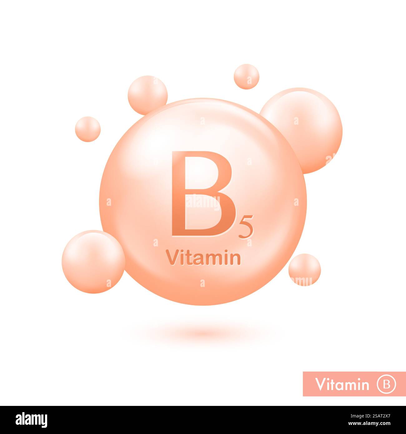 Vitamin B5 shining pill capcule icon . Vitamin complex molecula, group ...