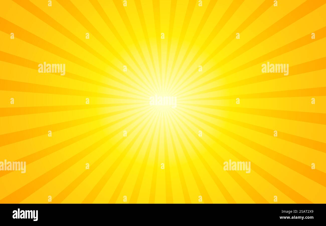 Abstract yellow background vector. Modern pop art banner with sun rays Stock Vector Image & Art ...