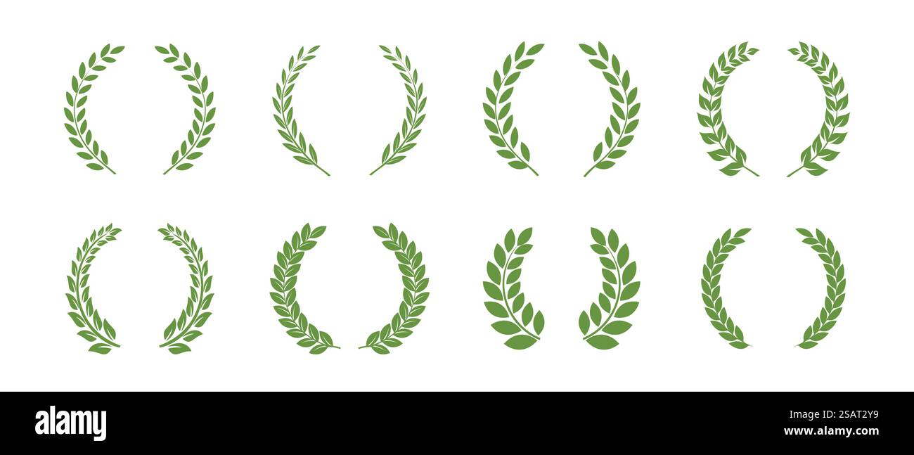 Wreath olive branches branch Cut Out Stock Images & Pictures - Alamy