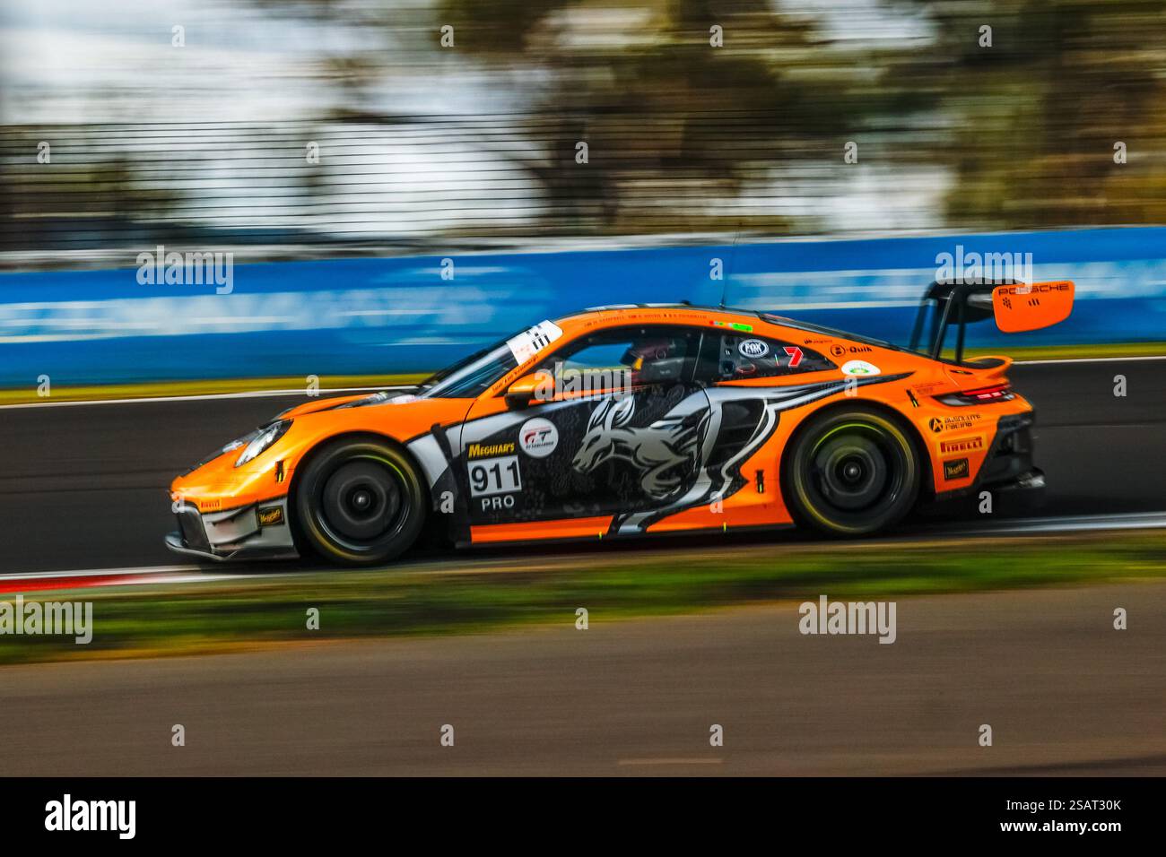 The #911 Absolute Racing Porsche 911GT3R (992) driven by M. Campbell ...