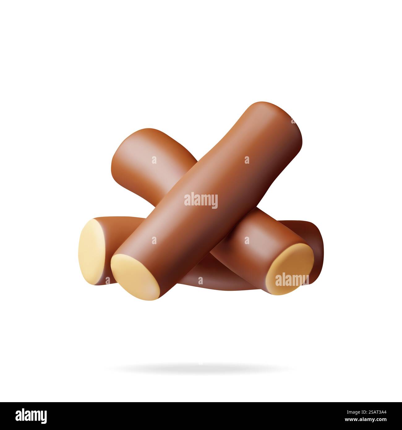 3D Stack of Firewood Isolated on White. Render Pile of Wooden Logs for ...