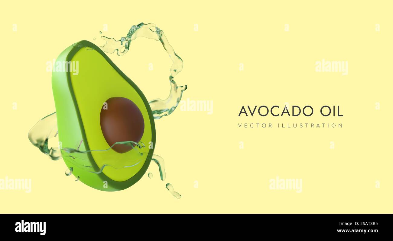 Half of ripe avocado, splash of clear liquid. Vegetarian natural ...