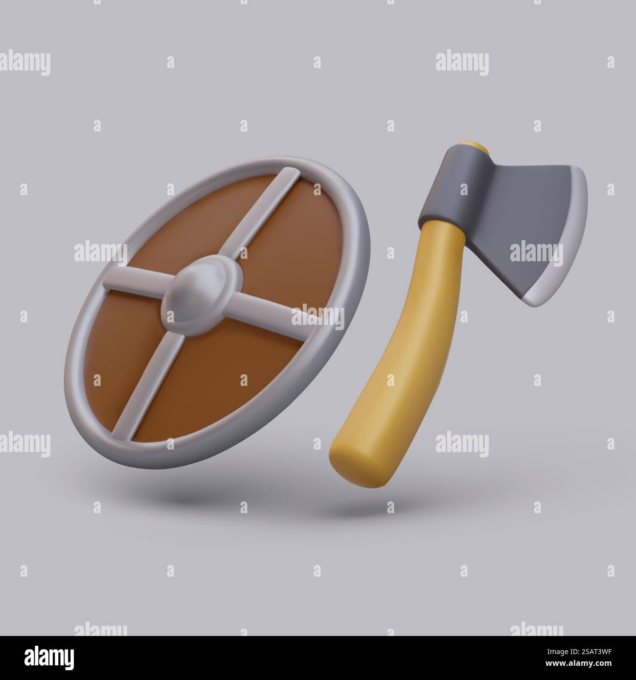3d realistic shield axe for online computer game. Game of knights ...