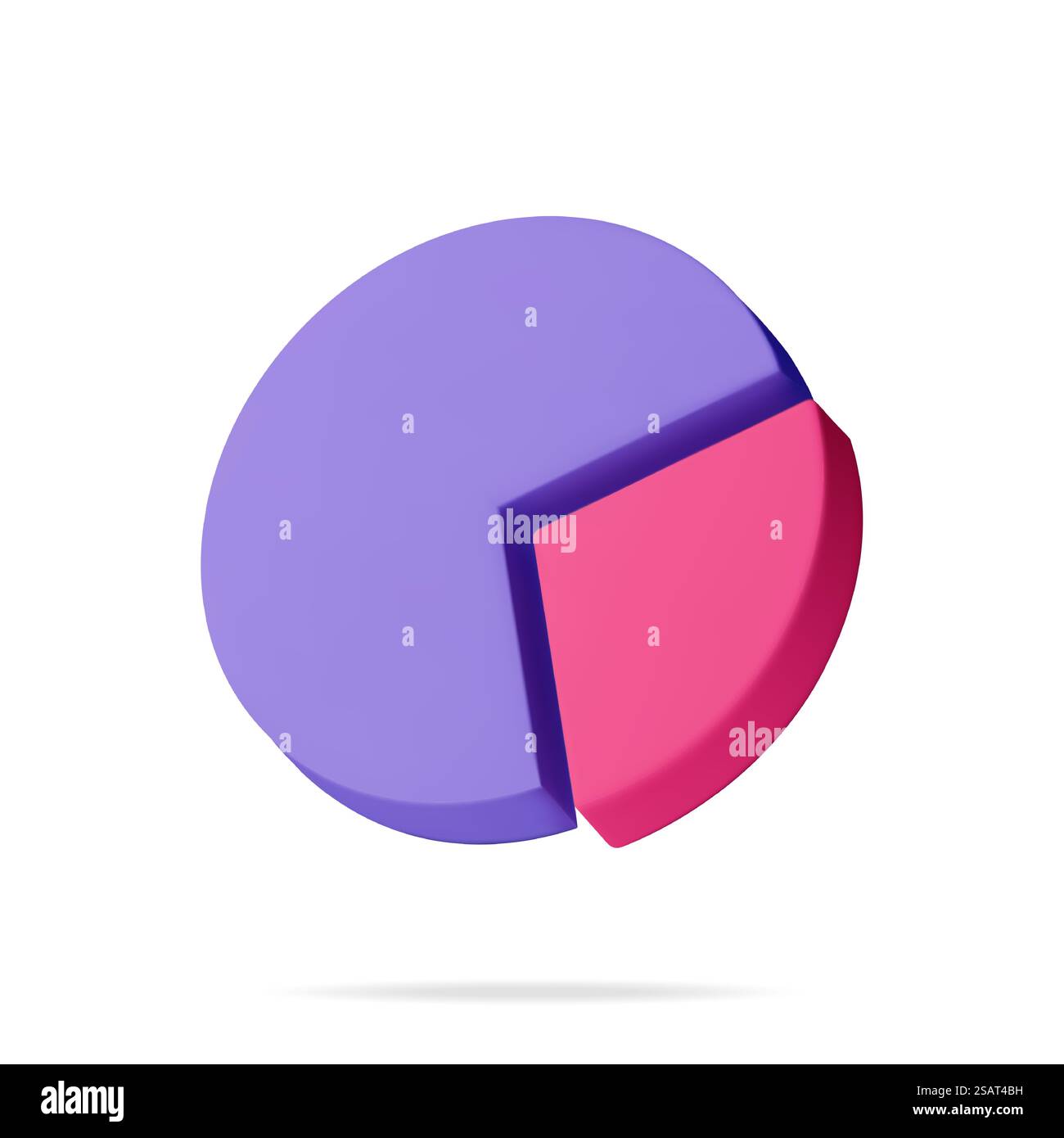 3D Pie Diagram Isolated. Render Stock Pie Shows Growth or Success ...