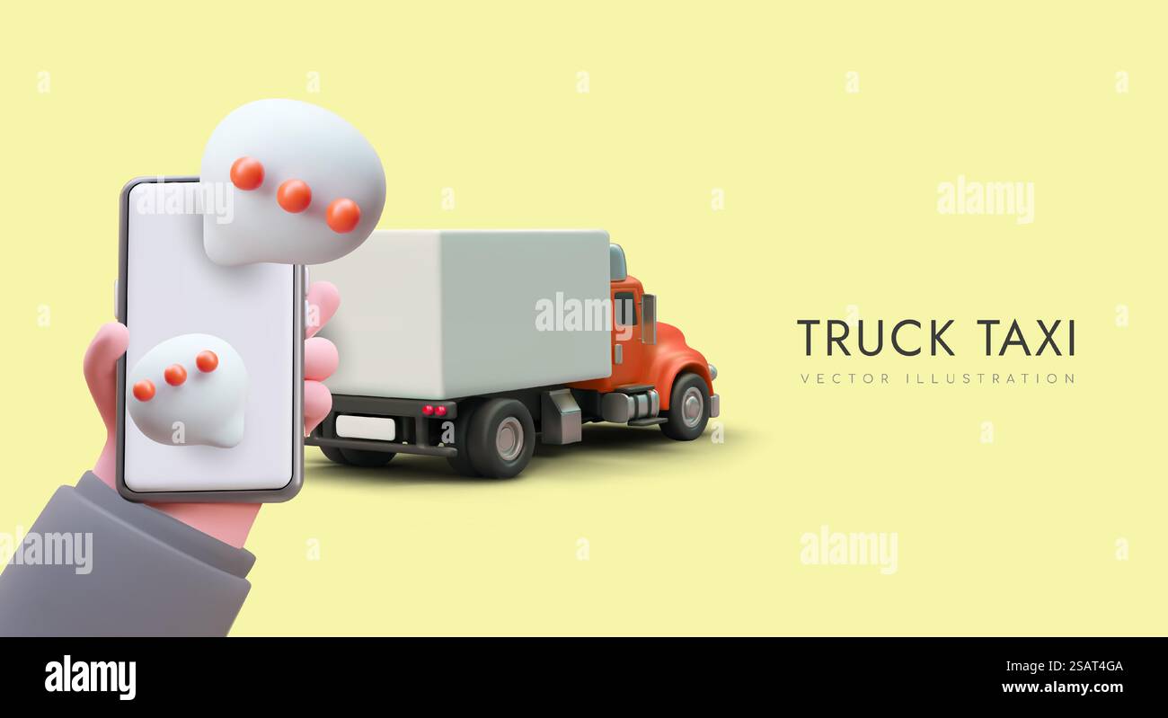 Truck taxi. Call cargo taxi from phone. Transportation of oversized ...