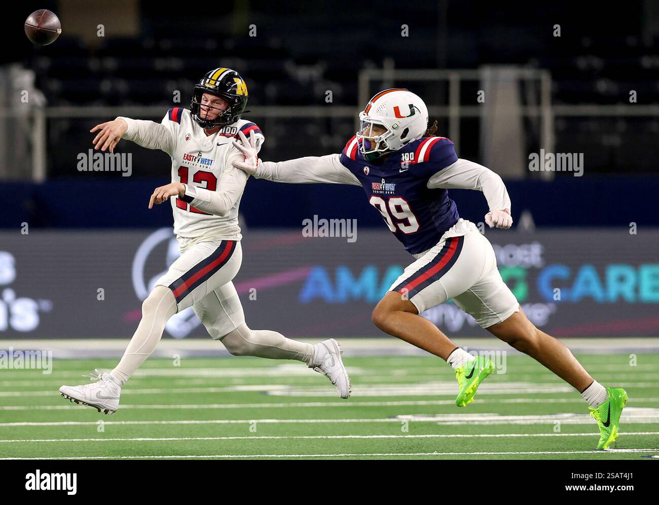 ARLINGTON, TX - JANUARY 30: West's Brady Cook of Missouri (12) gets off ...
