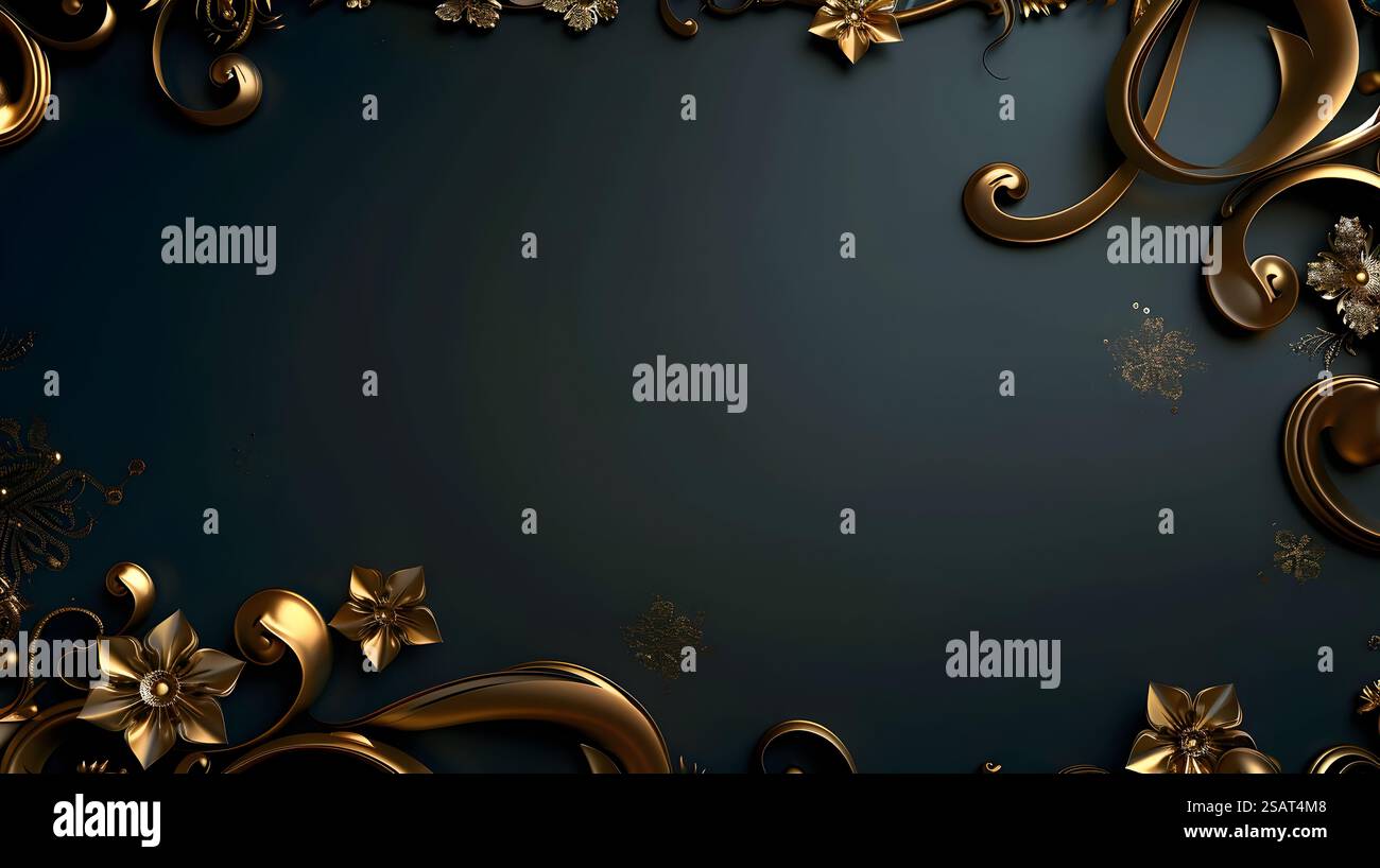 A striking and opulent background featuring a complex,intricately ...