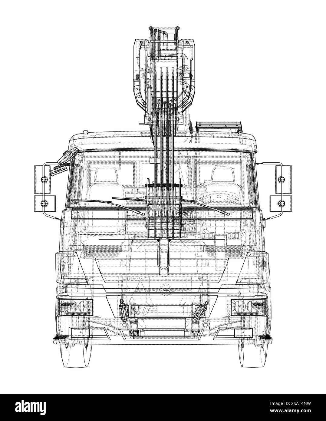 Car crane. Vector rendering of 3d Stock Vector Image & Art - Alamy