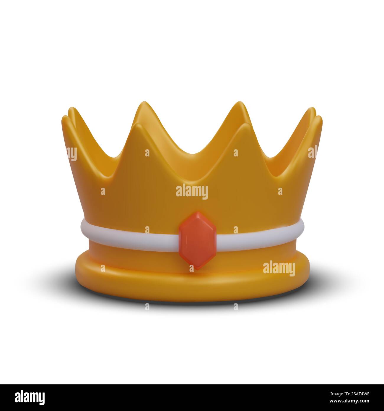 Realistic crown on white background. Element for computer game. 3d game ...