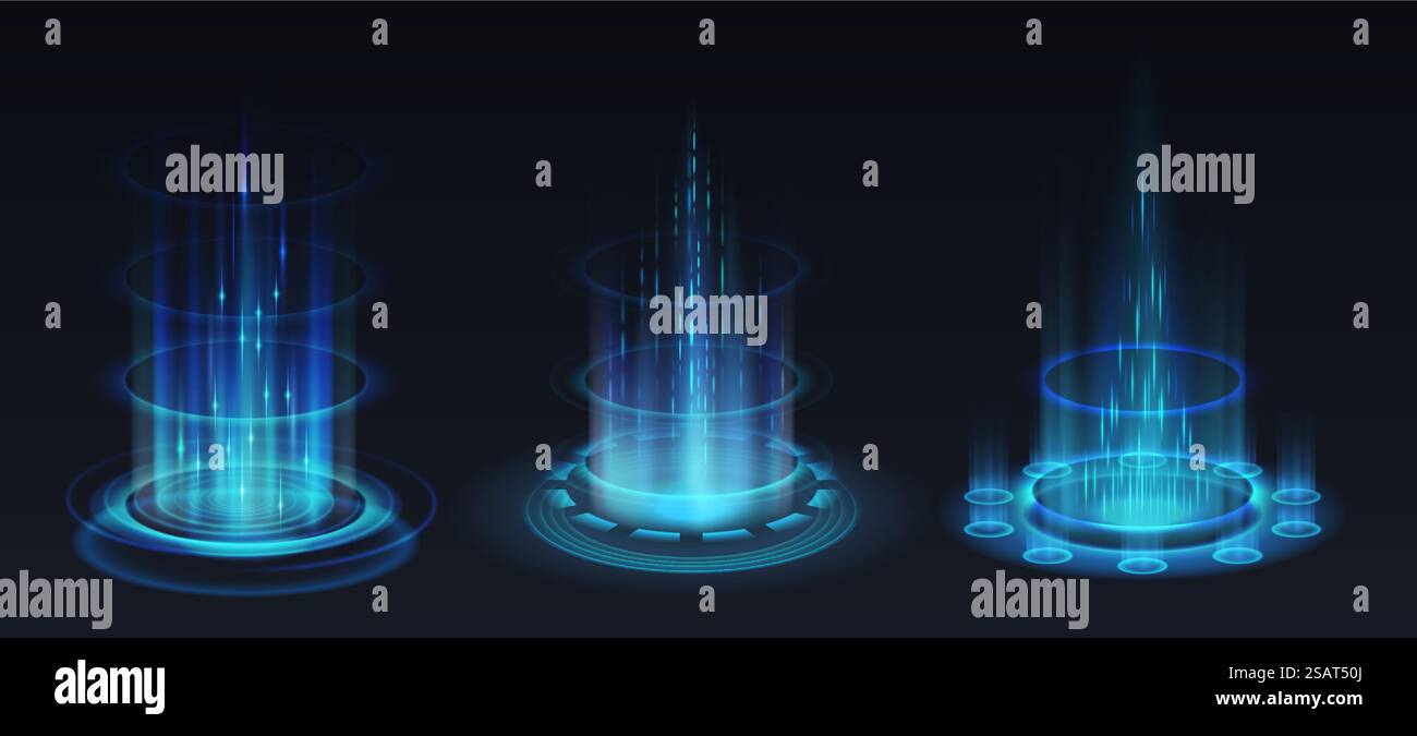 Level up in video-game realistic vector illustration set. Flashing ...