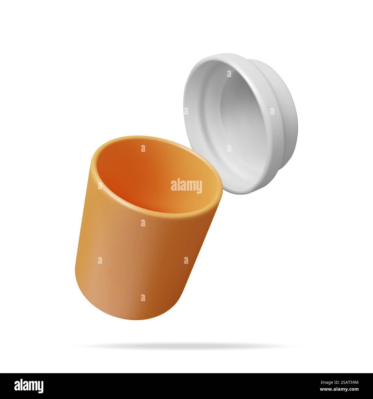 3D Plastic Pill Bottles Isolated. Render Medicine Package for Pills ...