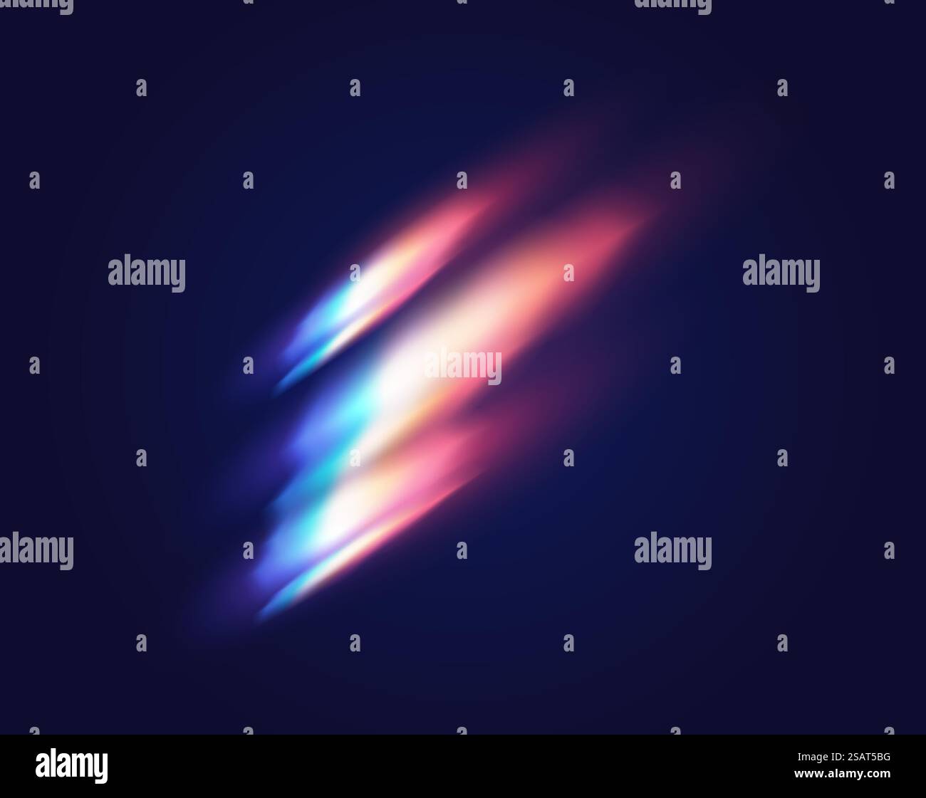 Rainbow light flash realistic vector illustration. Semi-circle glowing ...
