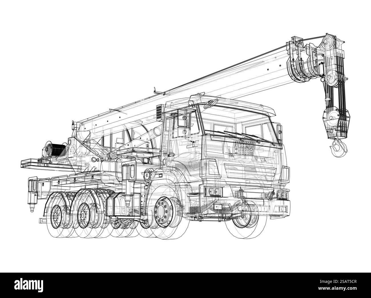 Car crane. Vector rendering of 3d Stock Vector Image & Art - Alamy