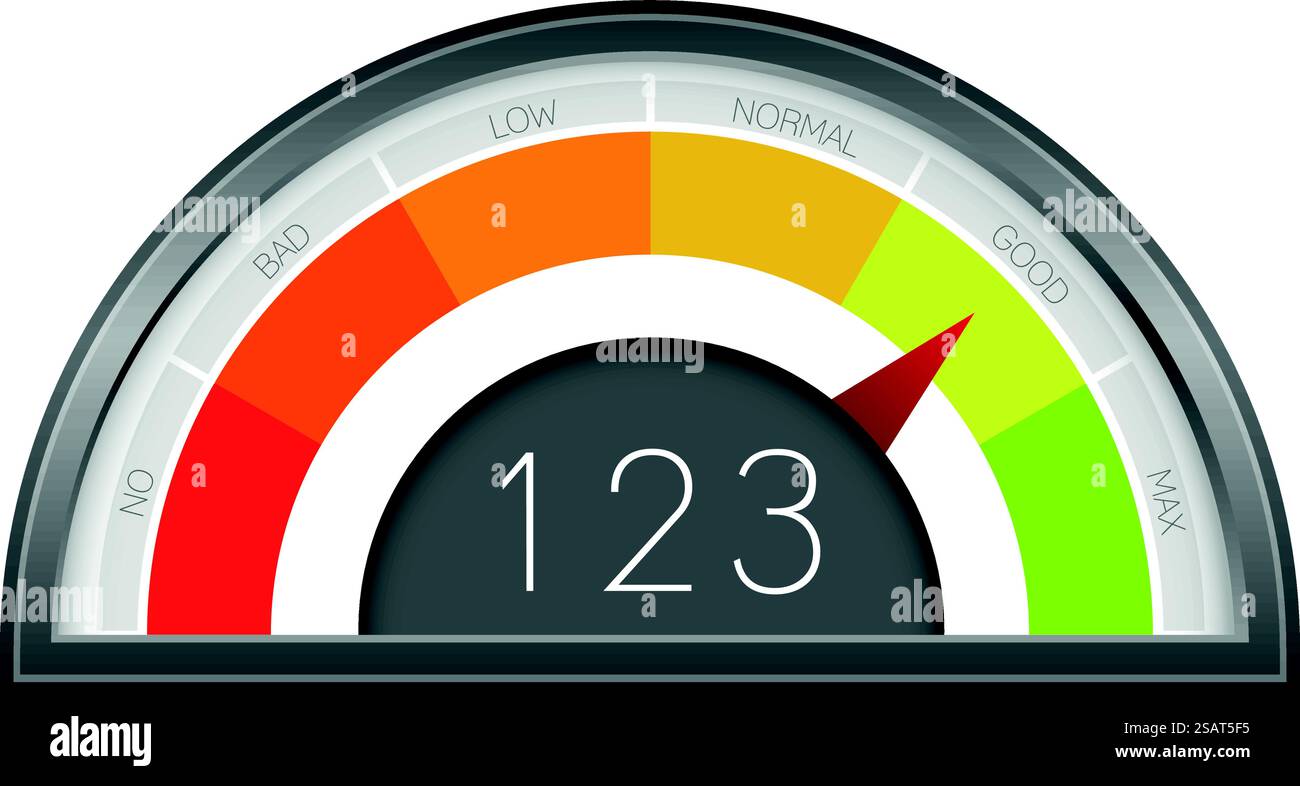 Speedometer icon. Perfomance measure indicator. Pressure meter isolated ...