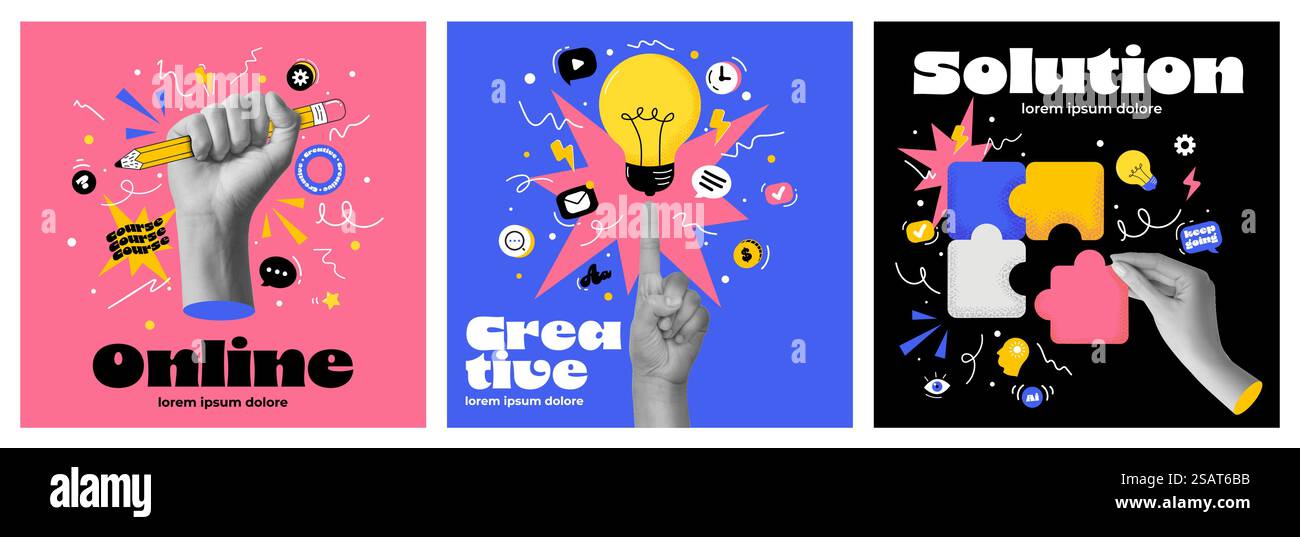 Art collage modern design Stock Vector Images - Alamy