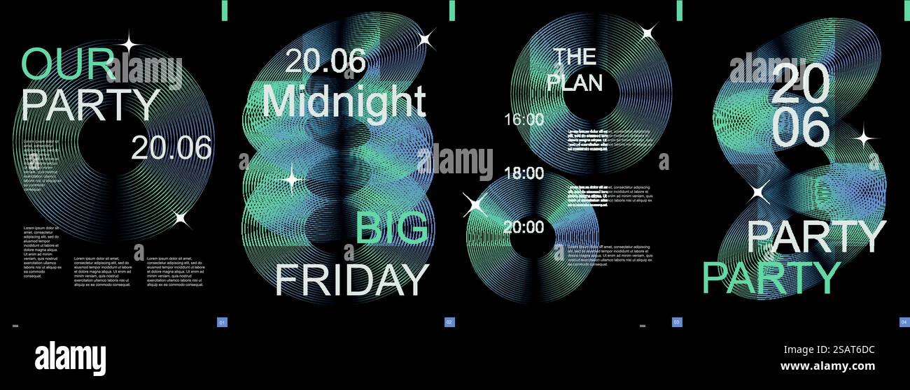 Party modern banner with trendy minimalist typography design. Poster ...