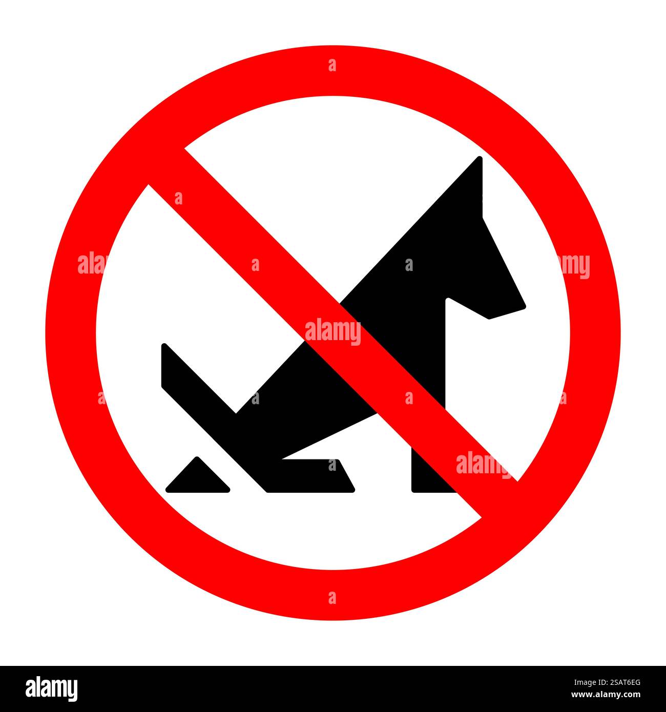 Poop dog stop prohibition sign black silhouette. Vector illustration ...