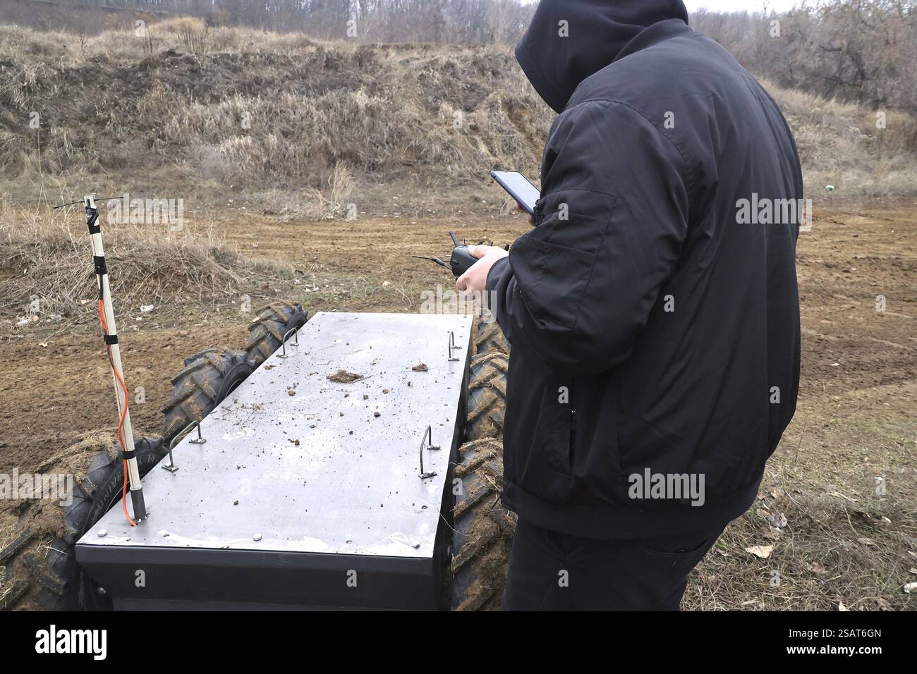 Non Exclusive: KHARKIV, UKRAINE - JANUARY 30, 2025 - A volunteer of the ...