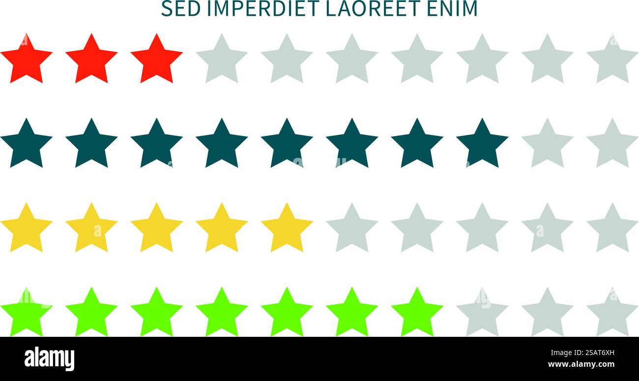 Color stars rating infographic. Statistic data element isolated on ...