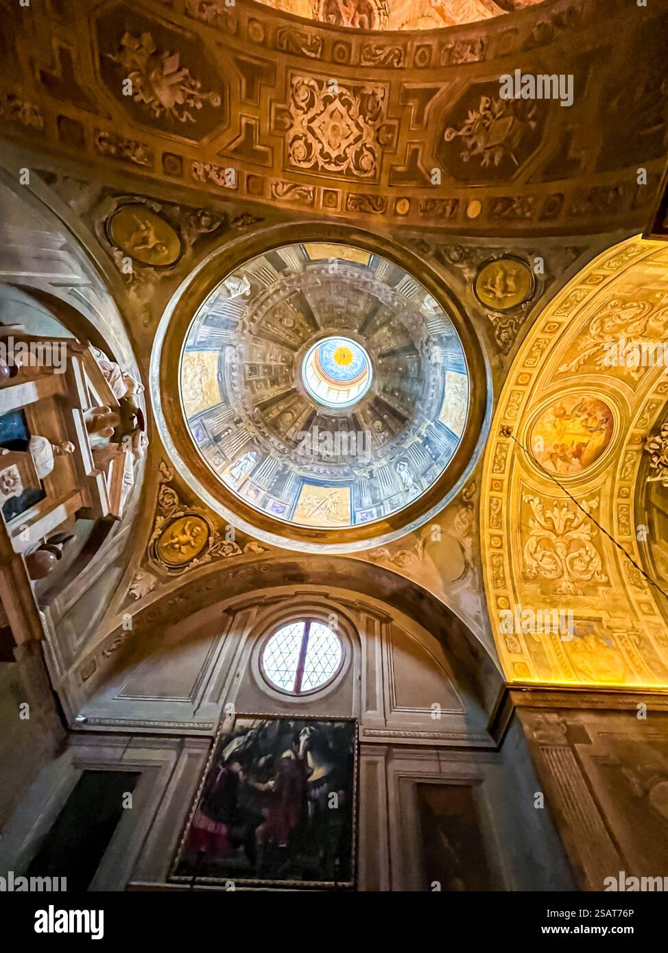 Inside view in Duomo Vecchio, The Old Cathedral, in Brescia city, Italy ...