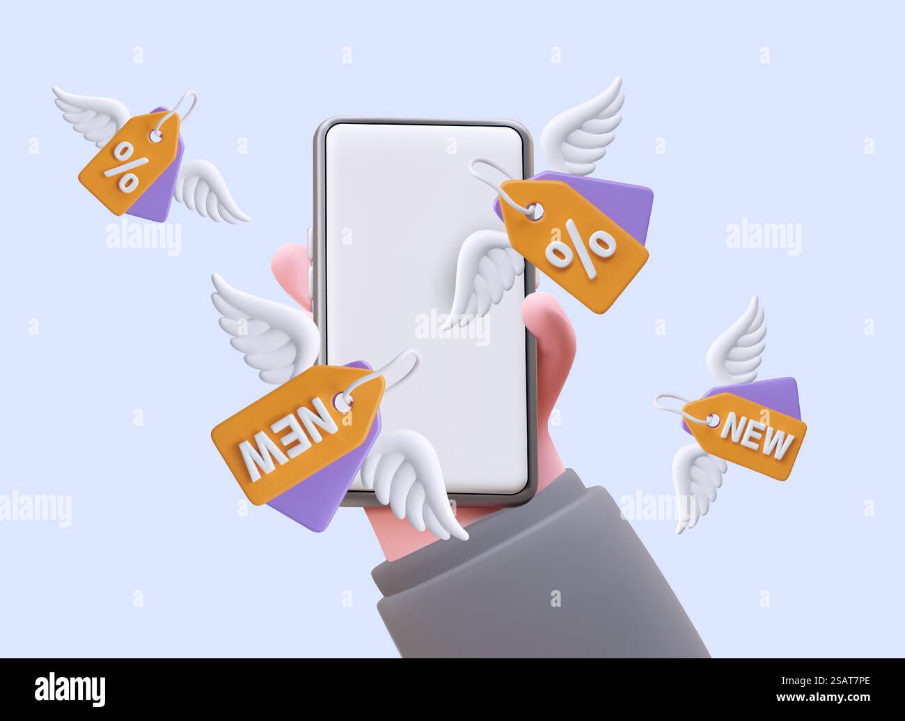 Concept of phone application for finding promotions and discounts ...