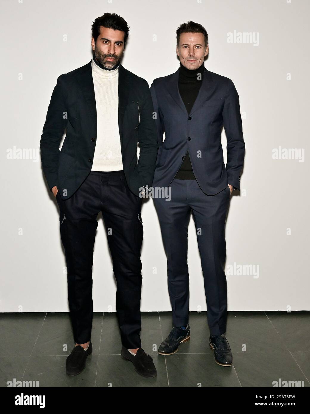 (L-R) Filip Narula and Alex Lundqvist arrive at the special screening ...