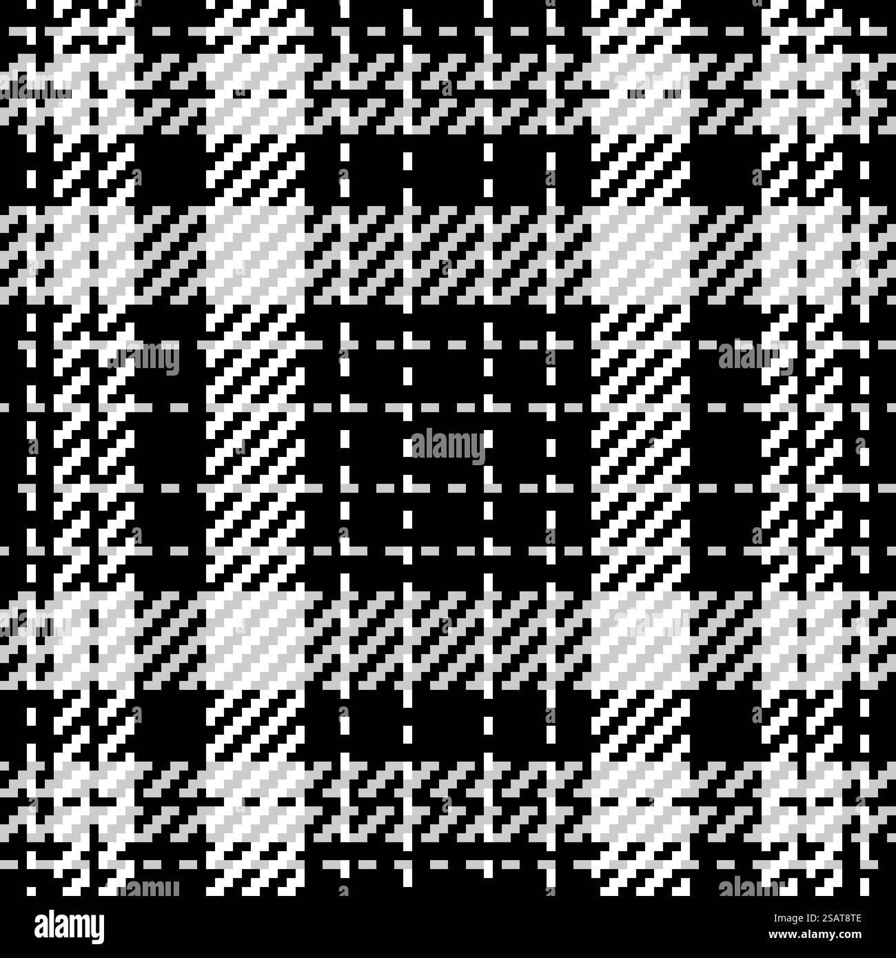 Plaid check pattern in black and white. Seamless texture fabric ...