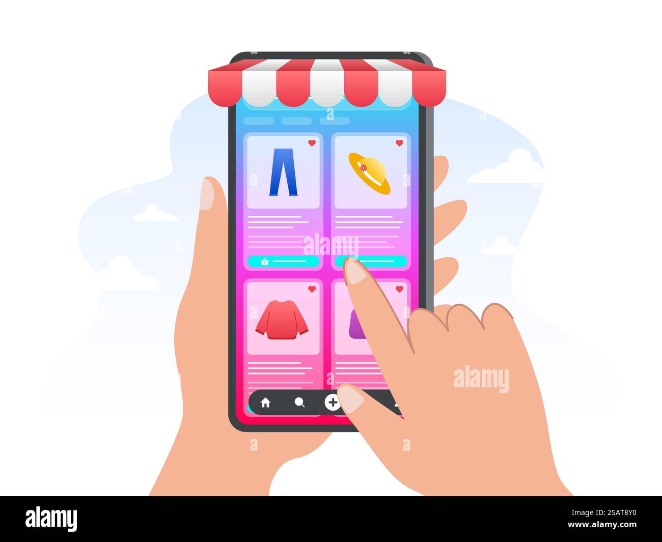 Electronic retailing Stock Vector Images - Alamy