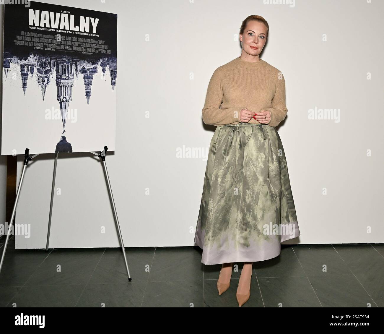Yulia Navalnaya arrives at the special screening for NAVALNY, a CNN ...
