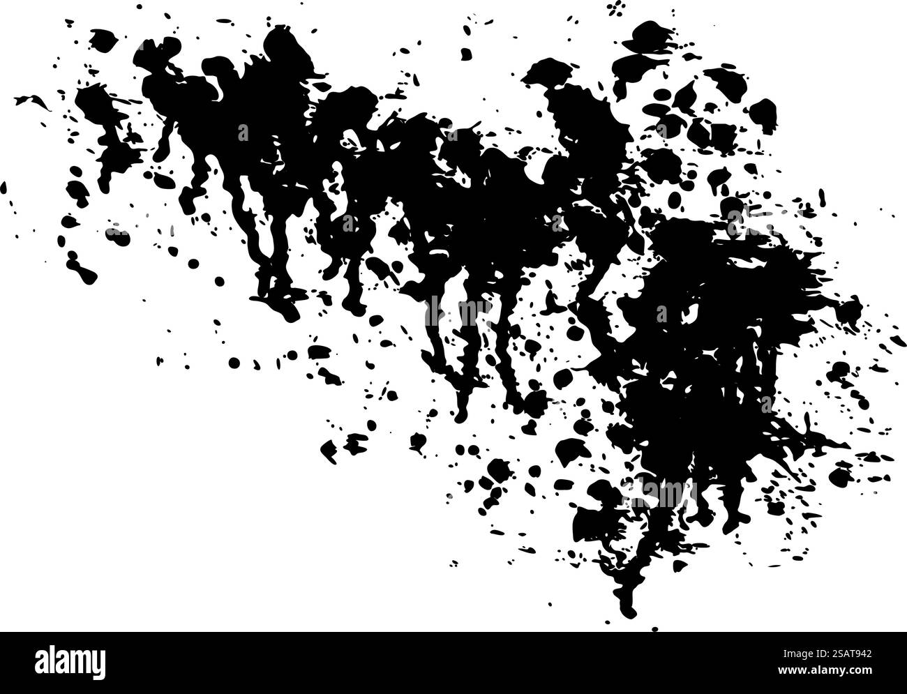 Monochrome splash silhouette isolated on white background. Monochrome ...