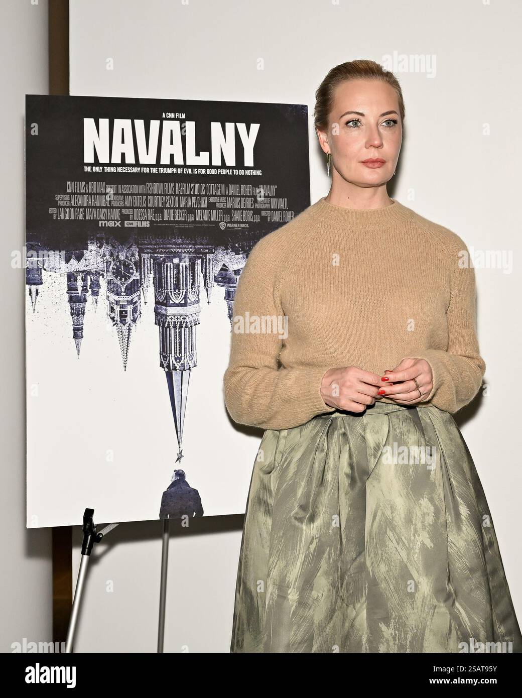 Yulia Navalnaya arrives at the special screening for NAVALNY, a CNN ...
