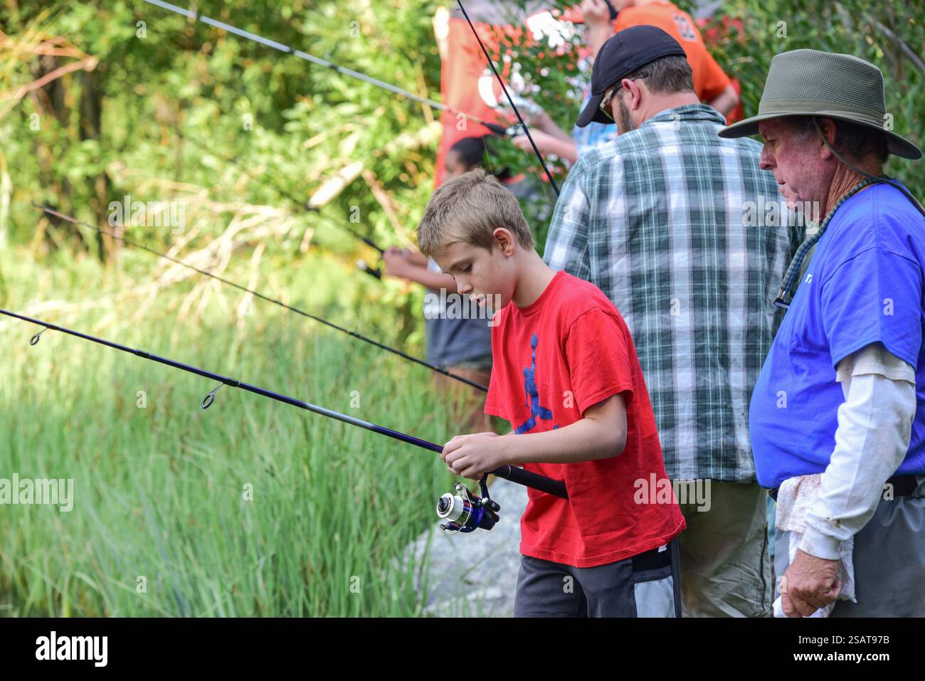 Mammoth Lakes, CA USA - July 28, 2018: Beautiful High Sierra pond ...