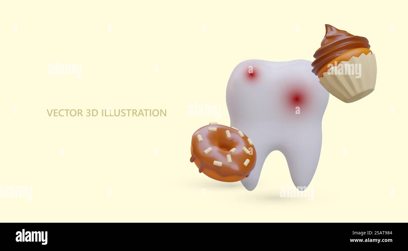 Donut damage to tooth enamel hi-res stock photography and images - Alamy