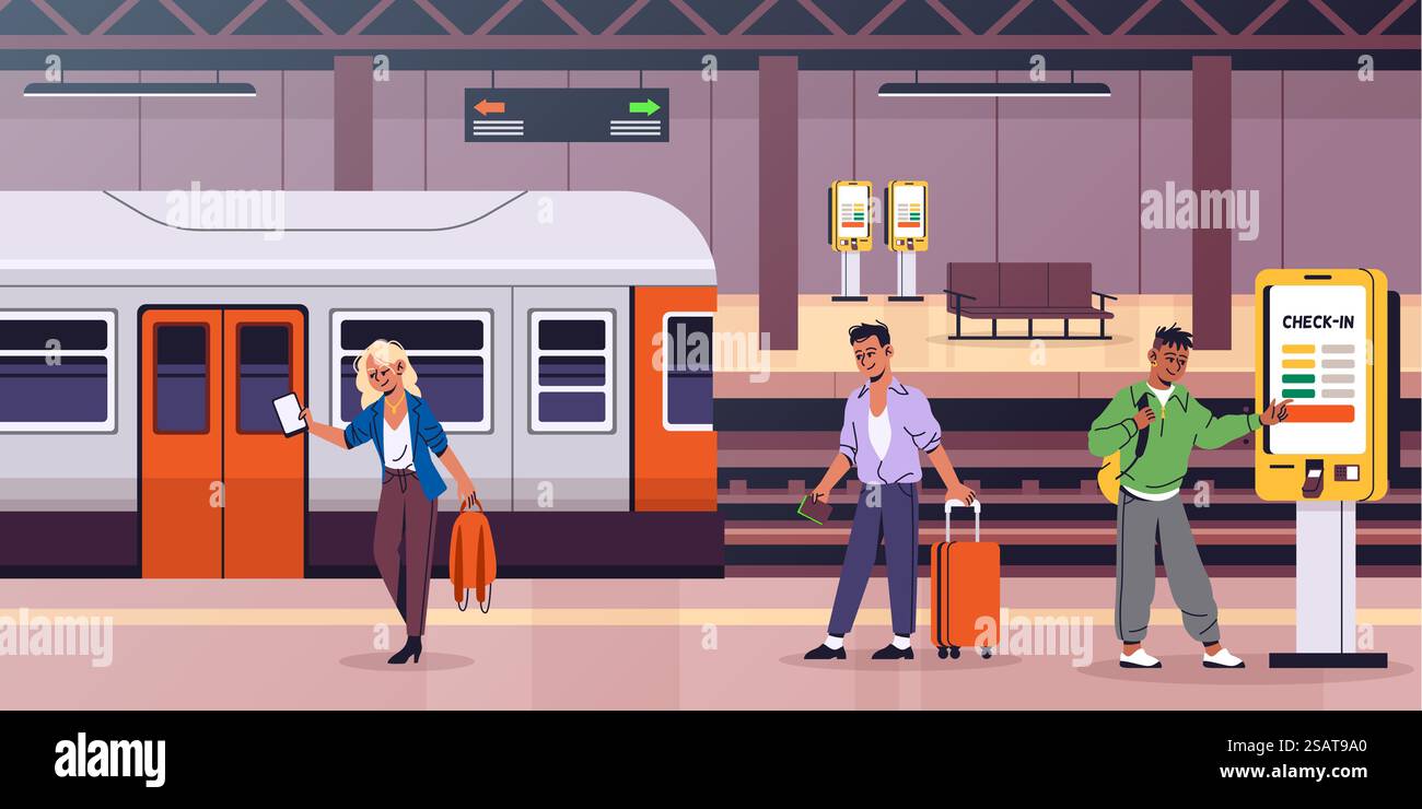 People pay of station. Tickets contactless purchase, metro or train ...