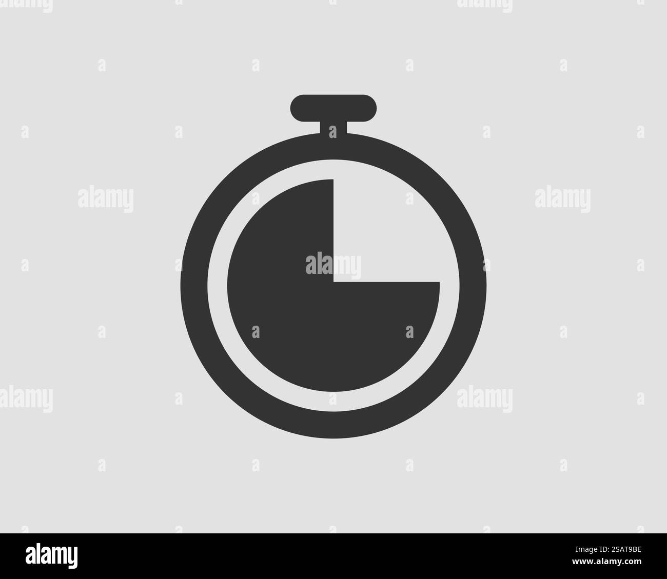 Timer icon. Stop watch vector pictogram. Stopwatch isolated on white ...