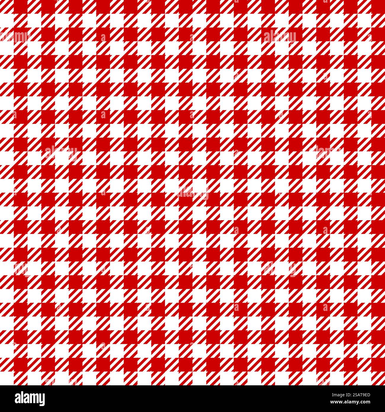 Red check plaid seamless fabric texture. Vector illustration.. Red ...