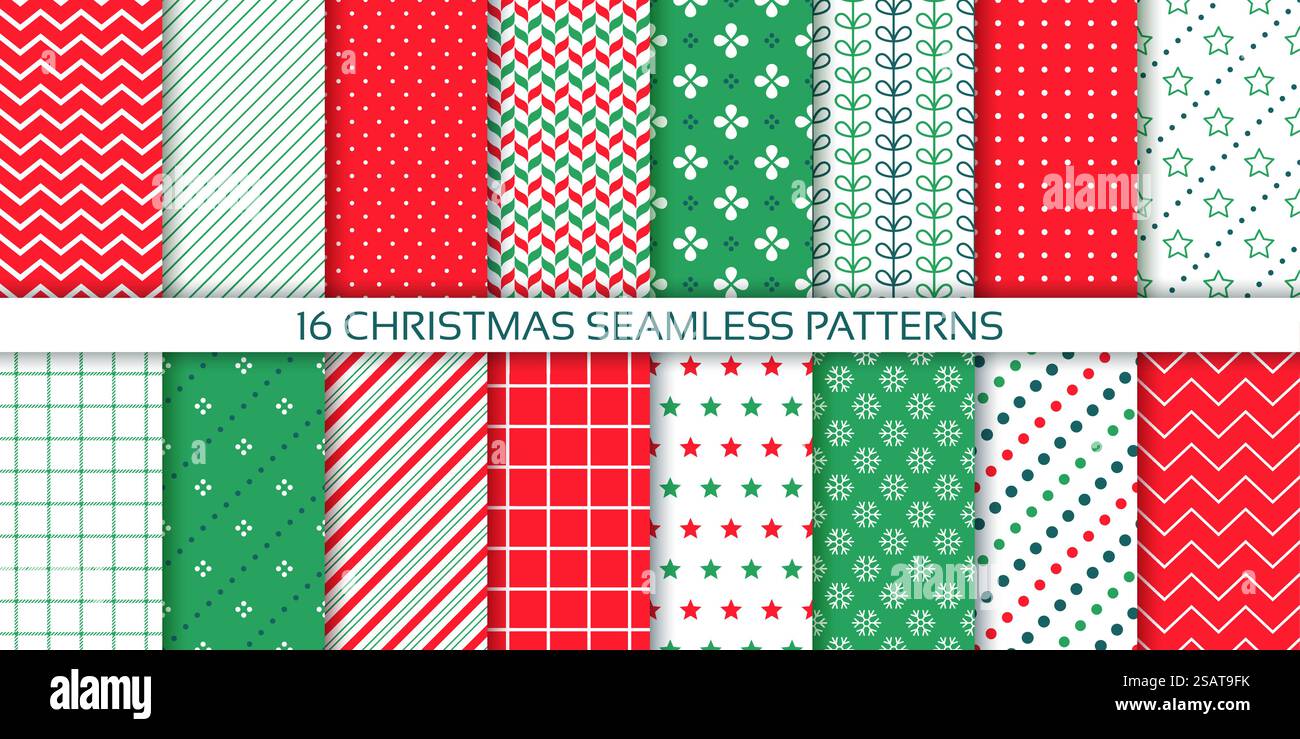 Christmas seamless background. Holiday patterns. Endless textures with ...