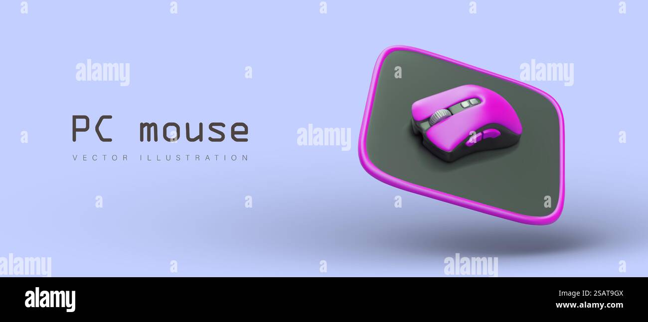 Wireless mouse on pad. Professional gaming and working tool. Device ...