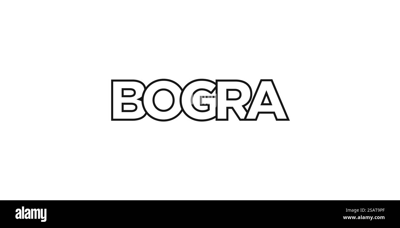 Bogra in the Bangladesh emblem for print and web. Design features geometric style, vector ...