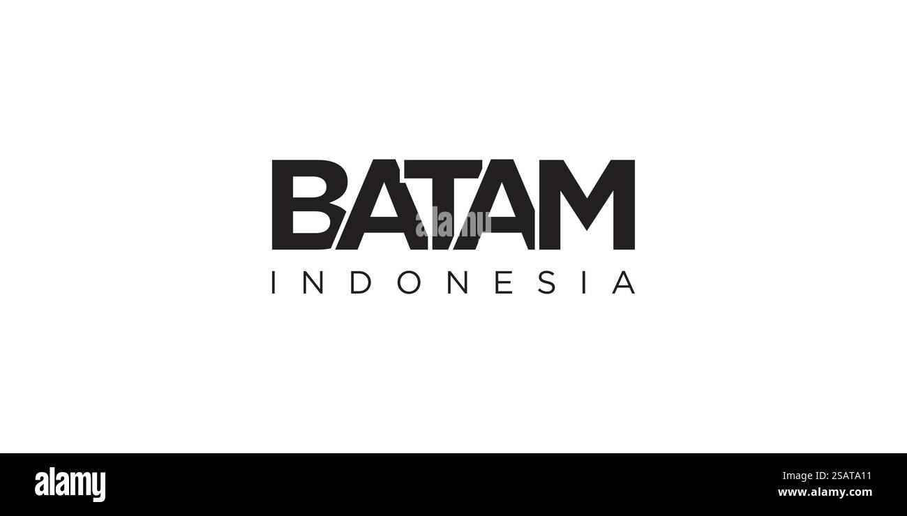 Batam in the Indonesia emblem for print and web. Design features ...