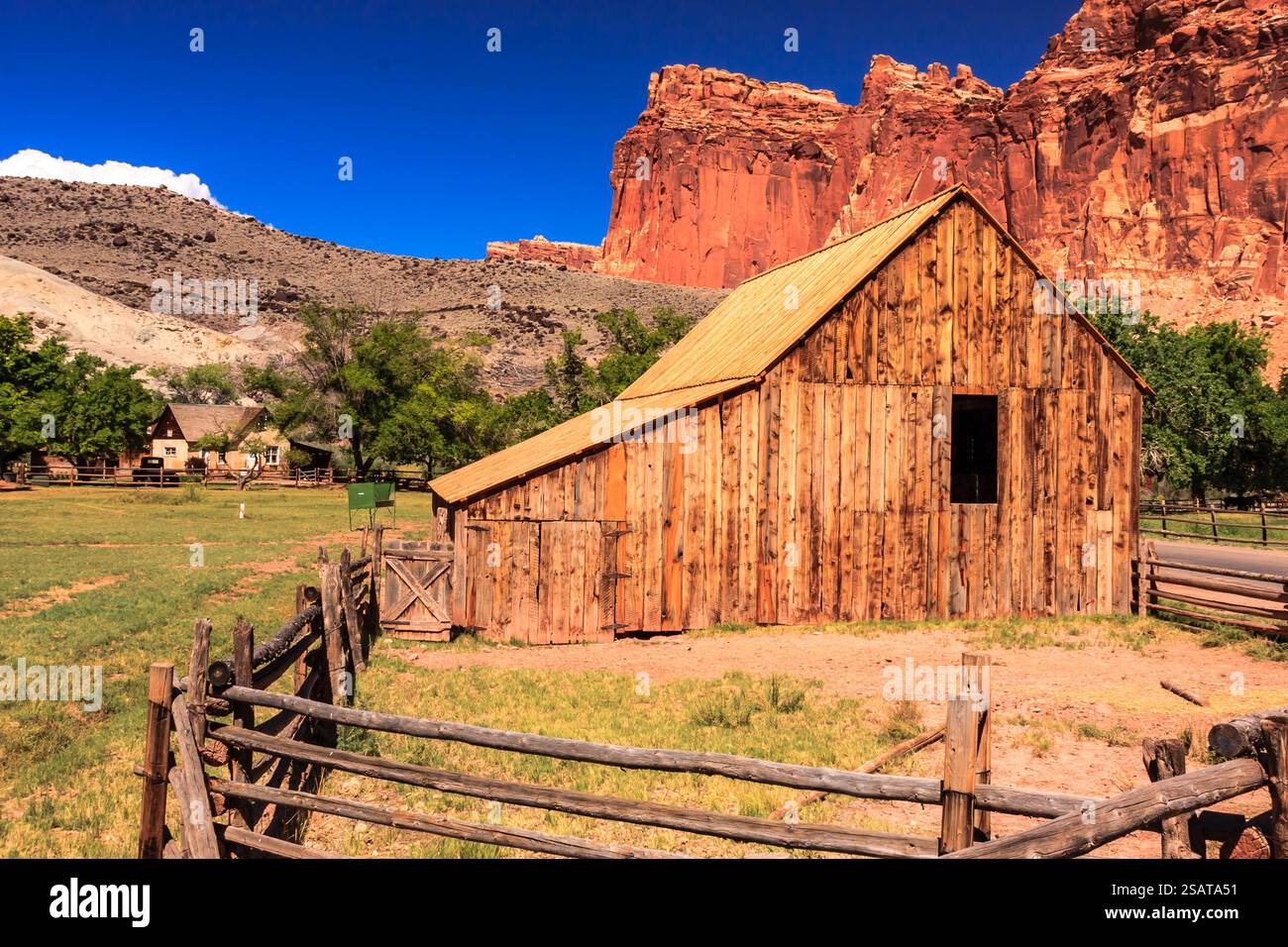 Old barn in Fruita at the Capitol Reef National Park in south-central ...