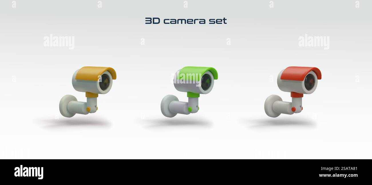 Poster with collection of different cameras night vision with motion ...