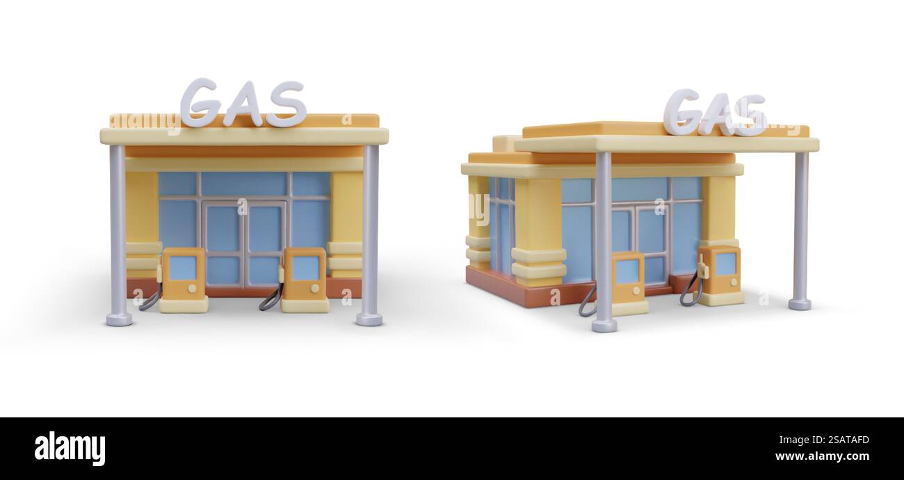 Gas station mockup Cut Out Stock Images & Pictures - Alamy