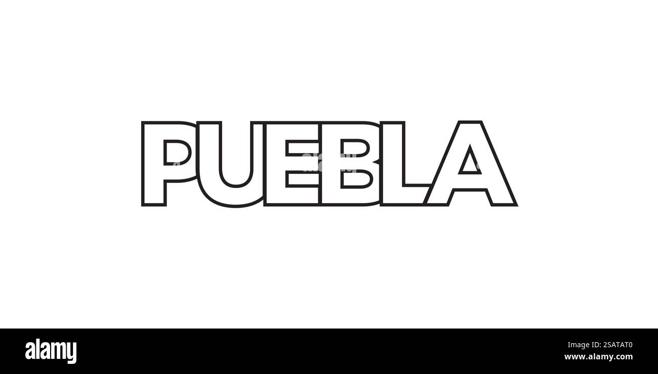 Puebla in the Mexico emblem for print and web. Design features ...