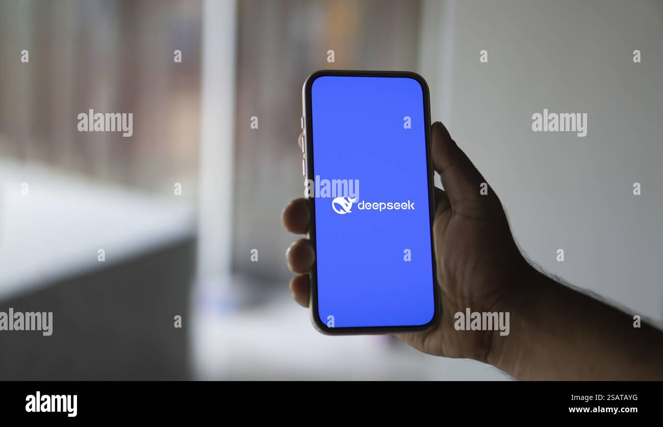 Deepseek Ai logo is displayed on smartphone Stock Photo - Alamy